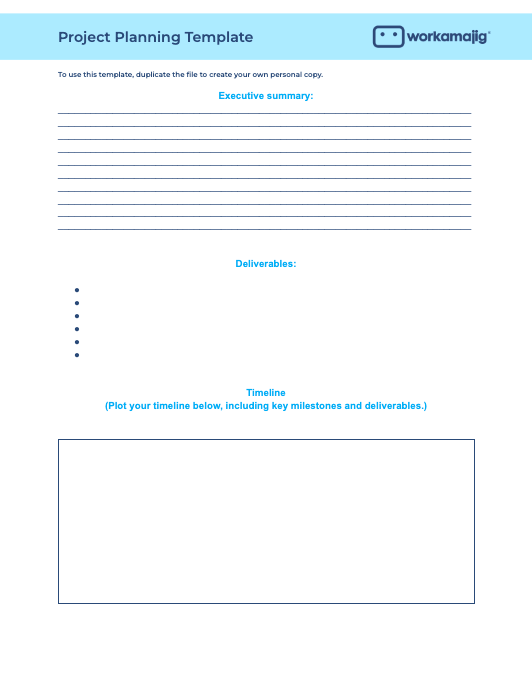 Free Project Planning Template