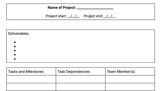 Project Schedule Template